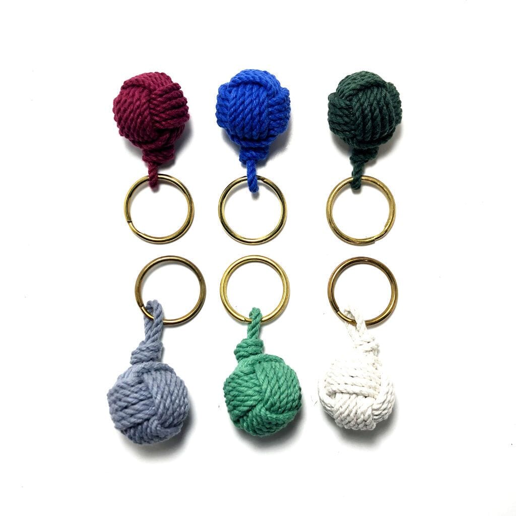 Monkey Fist Key Chain, Modern, Choose from 18 colors - Mystic Knotwork