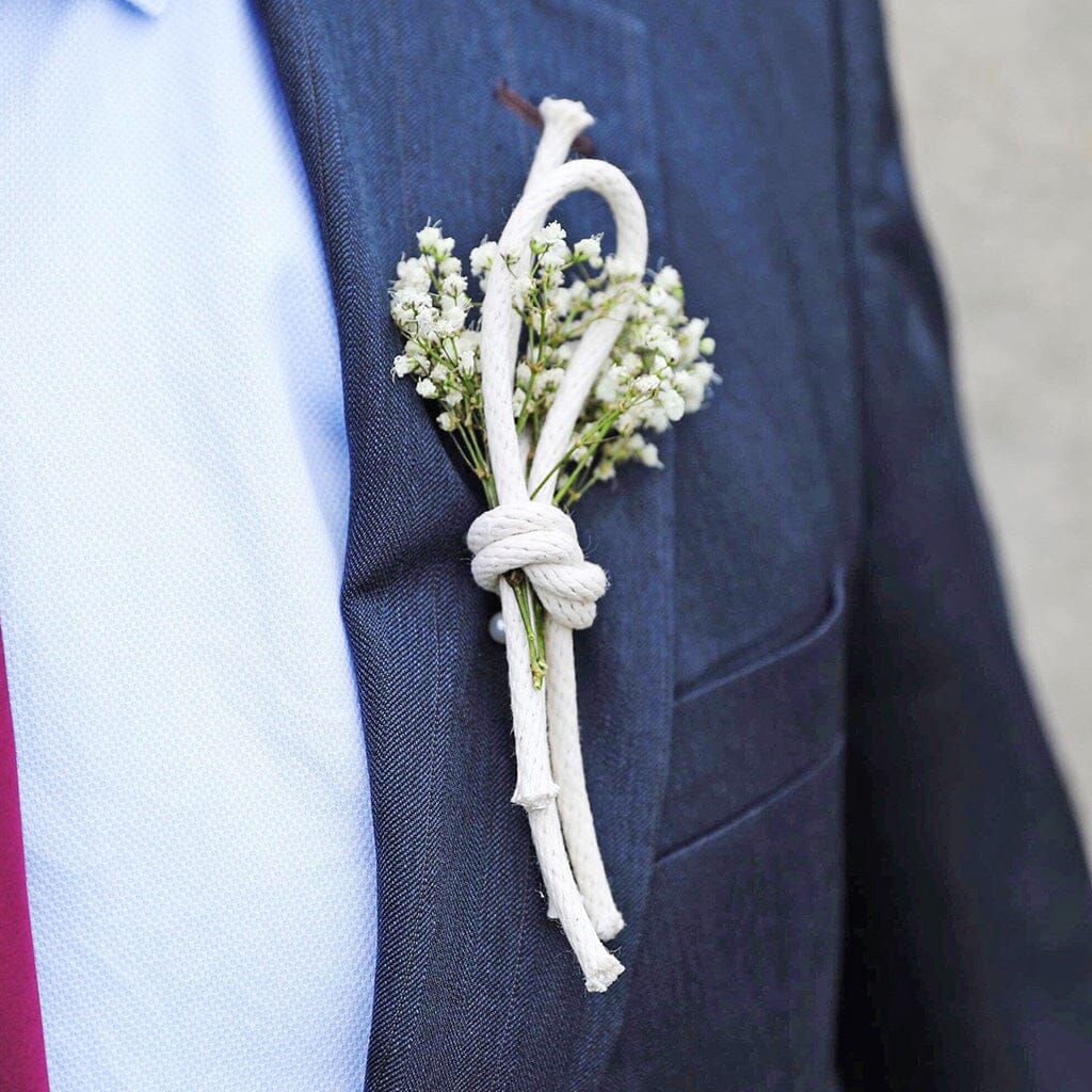 Nautical Lapel Knot Braided Cord Overhand Knot Boutonniere - Mystic ...
