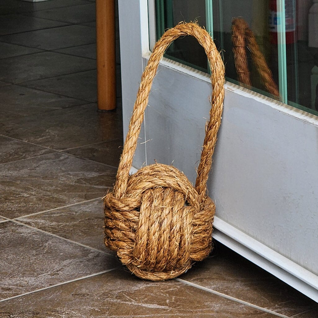 Monkey Fist Door Stop, Small Manila - Mystic Knotwork