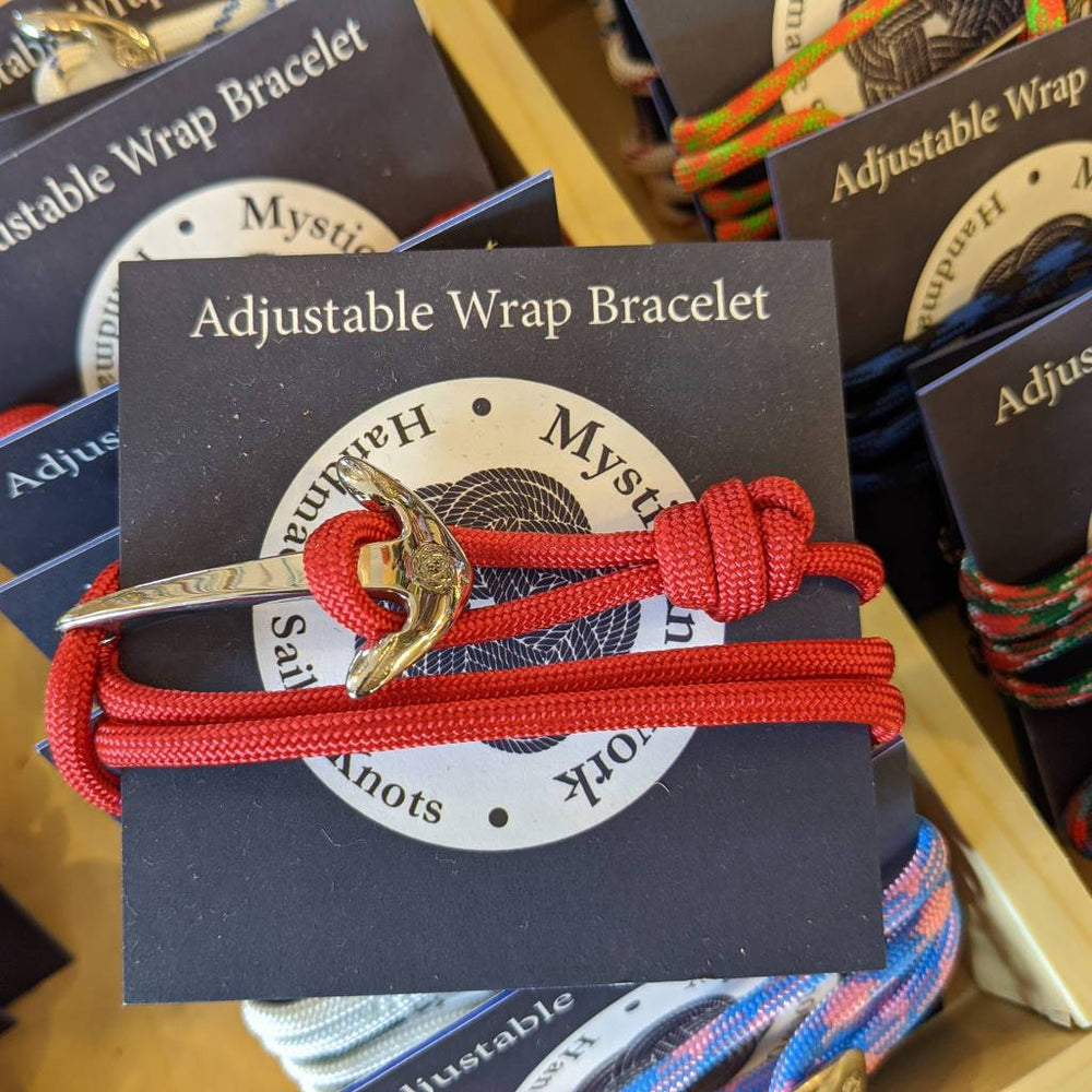 Blue Stripe Adjustable Anchor Wrap Use as a Bracelet, Anklet, or Neckl ...
