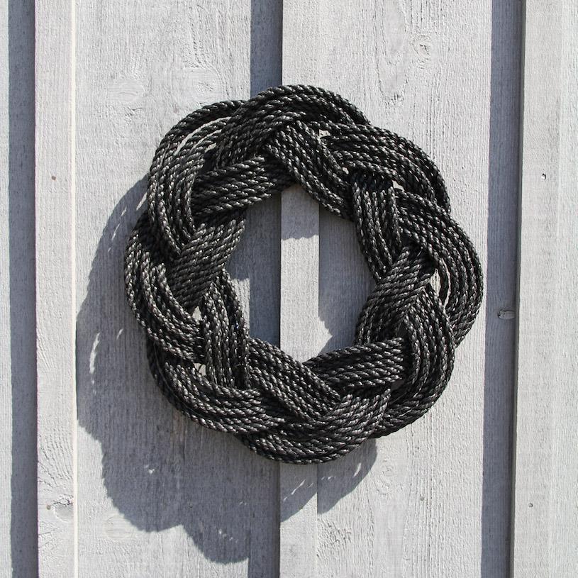 Nautical Wreath, Lobster Rope Sailor Knot Exterior Grade, Charcoal ...
