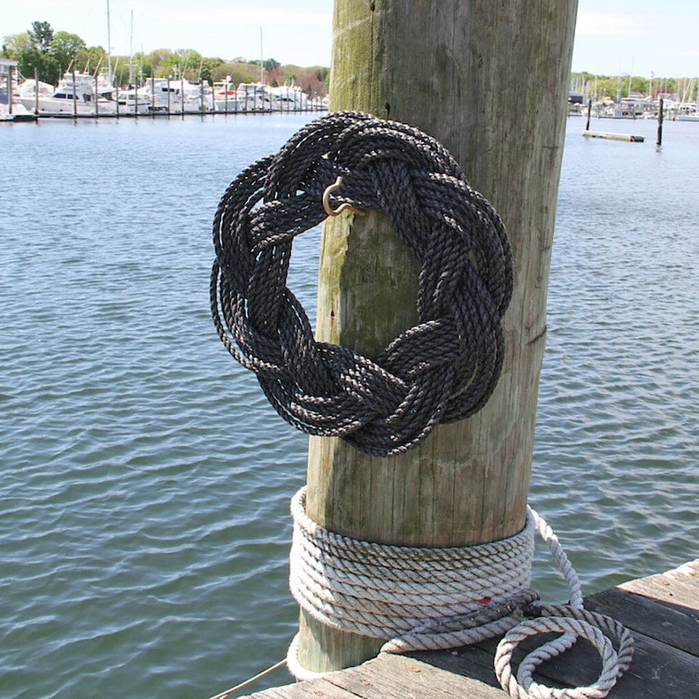 Nautical Wreath, Lobster Rope Sailor Knot Exterior Grade, Charcoal ...