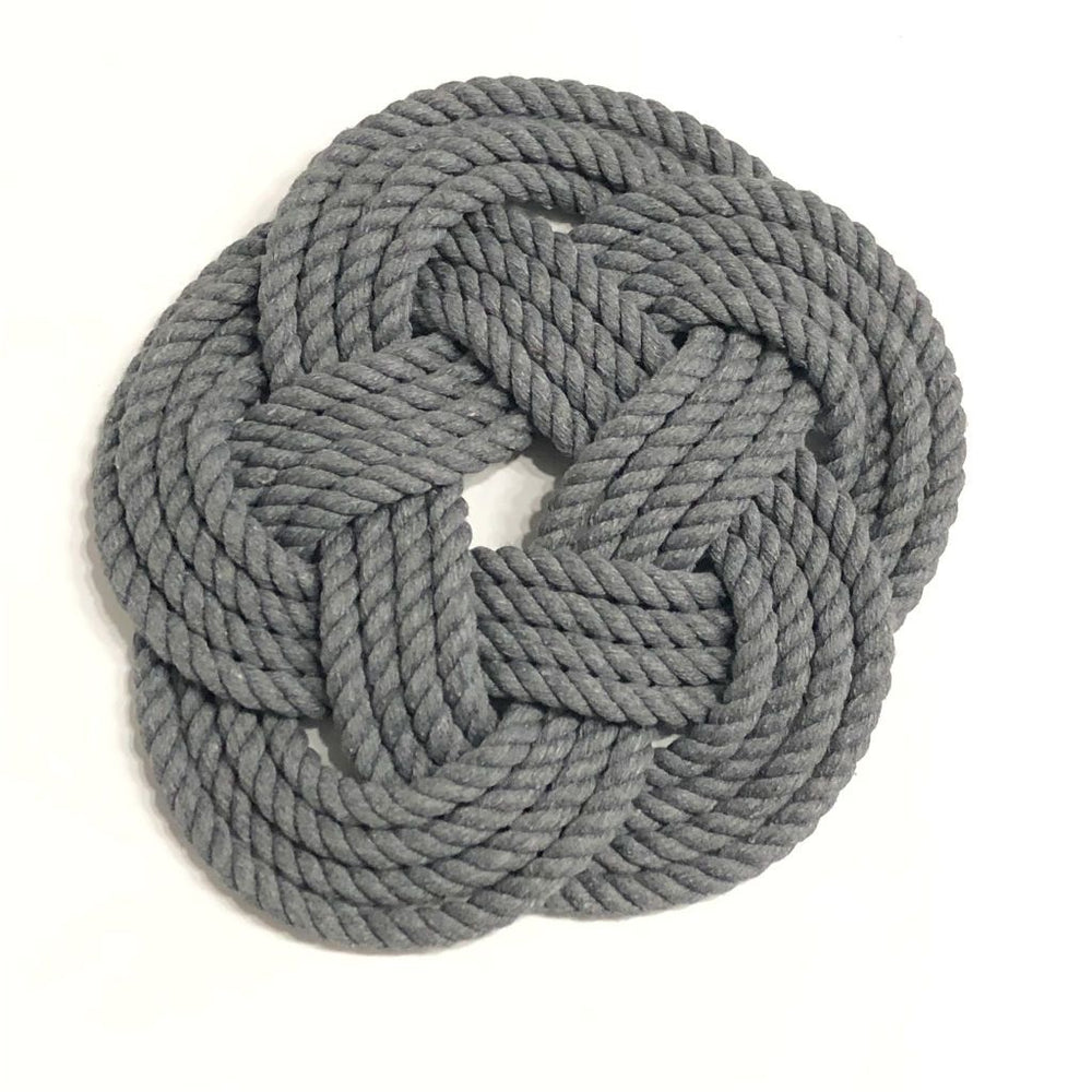 Nautical Sailor Knot Cotton Trivet, 5 Color Choices, Small - Mystic ...