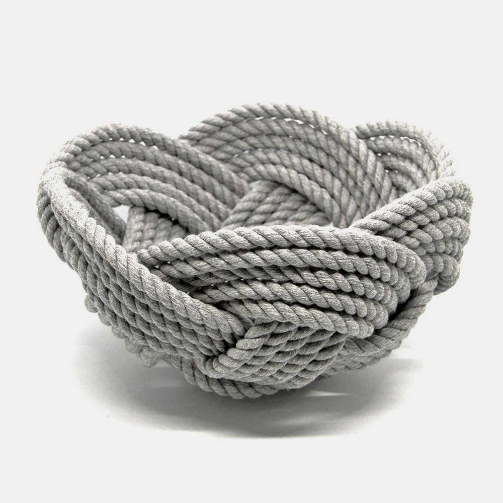 Celtic Knot Gray Woven Cotton Bowl - Mystic Knotwork