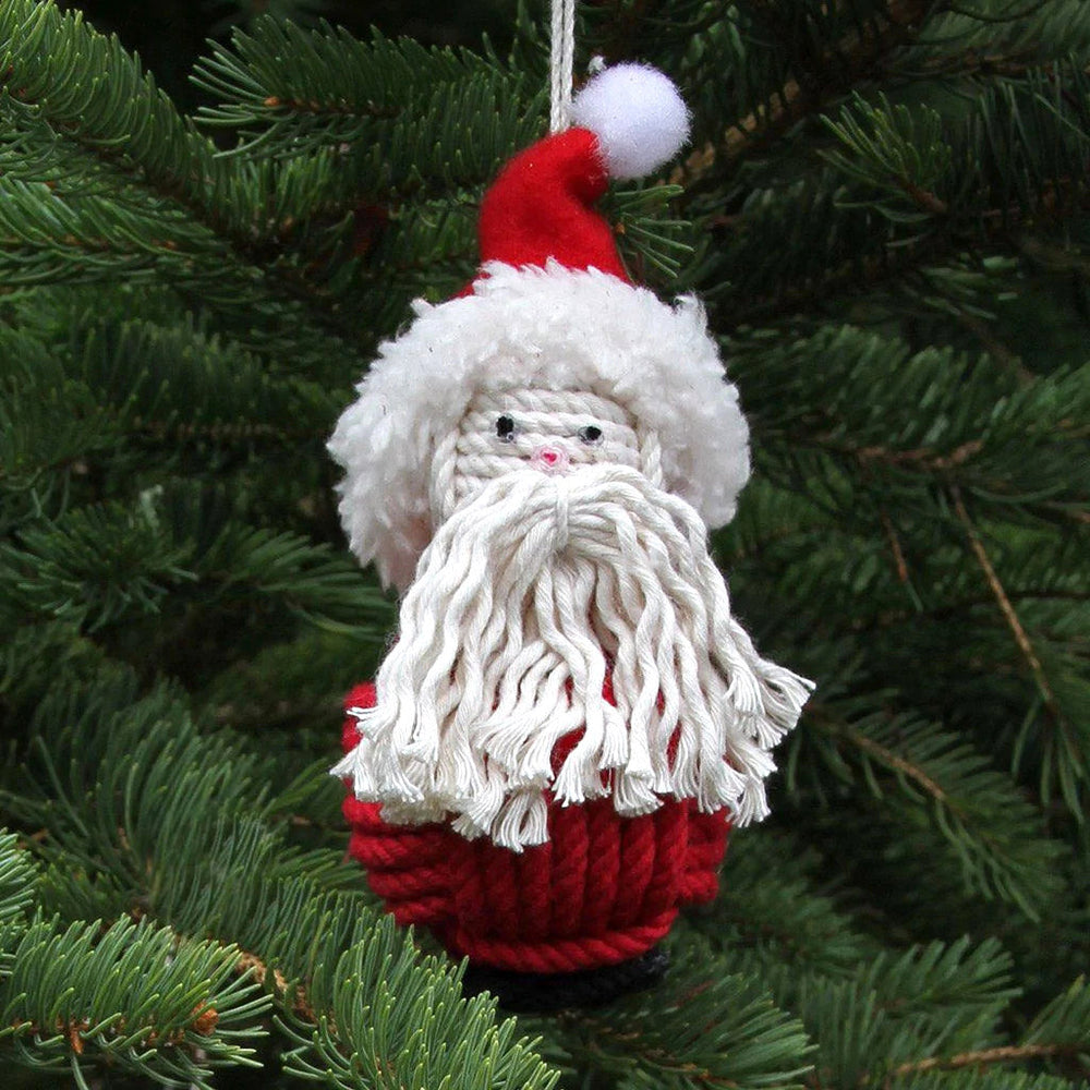 Nautical Santa Hand Woven Monkey Knots For Your Tree - Mystic Knotwork