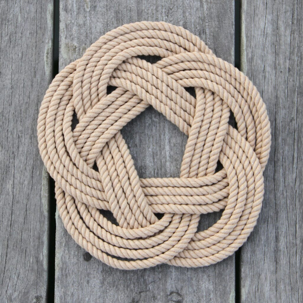 Nautical Sailor Knot Cotton Trivet, 5 Color Choices, Small - Mystic ...