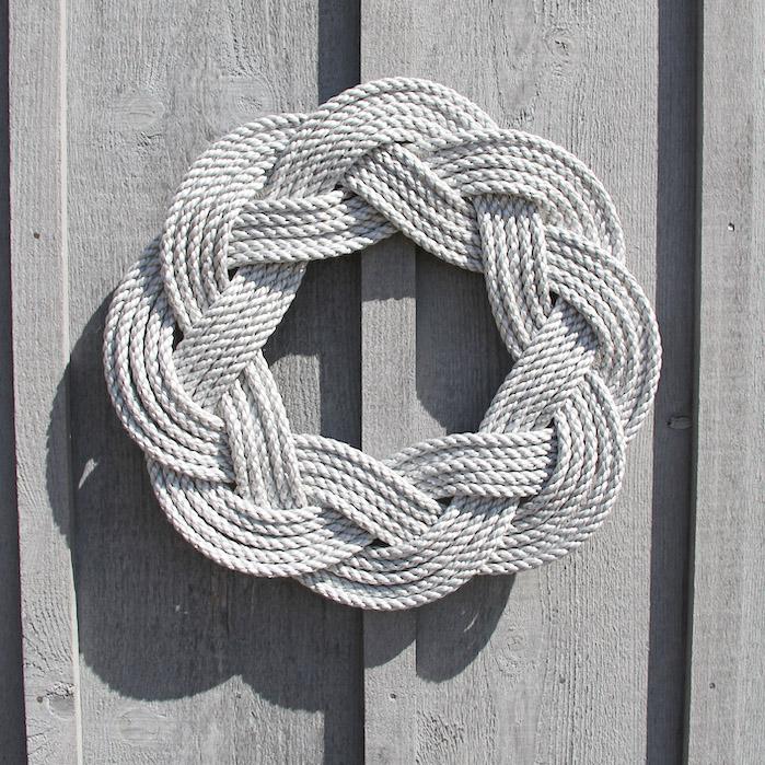 Nautical Wreath, Lobster Rope Sailor Knot Exterior Grade, Soft Gray ...